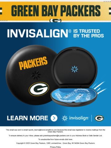 Email Inspiration from Green Bay Packers - Email Love