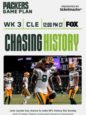 Email Inspiration from Green Bay Packers - Email Love