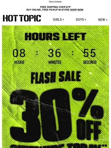 Email Inspiration from Hot Topic - Email Love