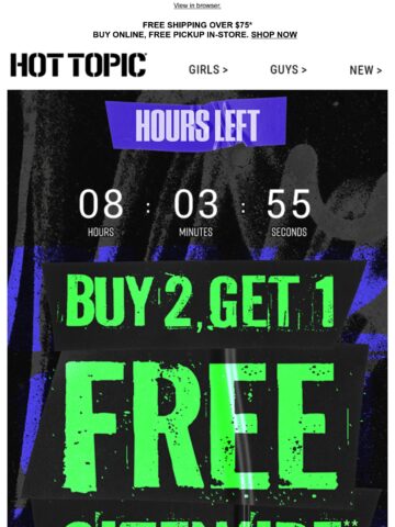 Email Inspiration from Hot Topic - Email Love