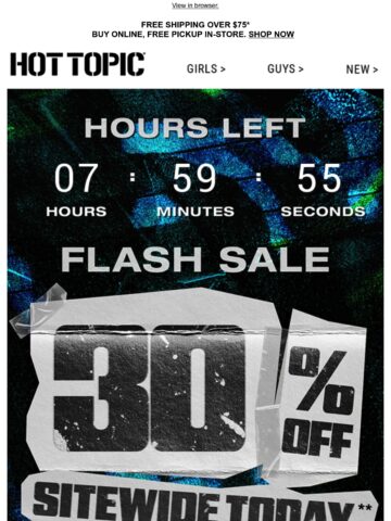 Email Inspiration from Hot Topic - Email Love
