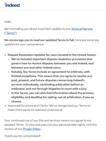 Indeed Emails and Newsletters
