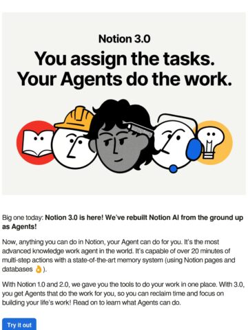 Email Inspiration from Ivan at Notion - Email Love