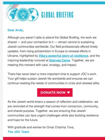 Email Inspiration from JDC Events - Email Love