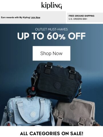 Email Inspiration from Kipling Outlet - Email Love