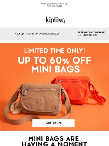 Email Inspiration from Kipling - Email Love