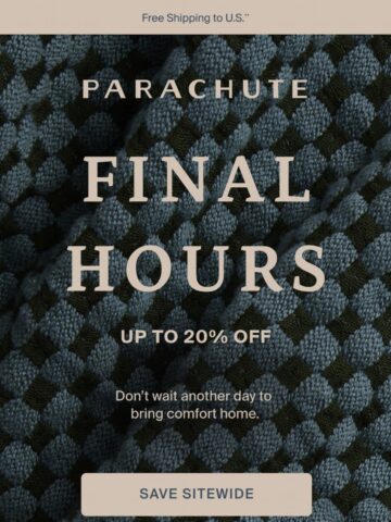 Email Inspiration from Parachute - Email Love