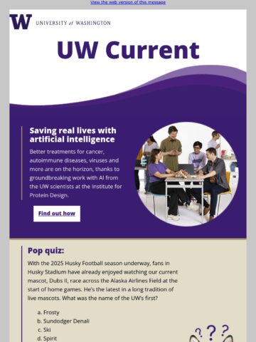Email Inspiration from UW Current - Email Love