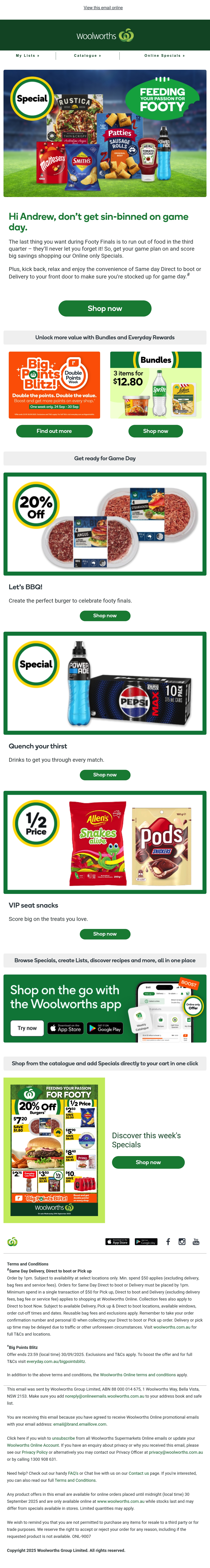 Email Inspiration from Woolworths - Email Love