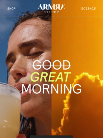 Email Inspiration from ARMRA Colostrum - Email Love