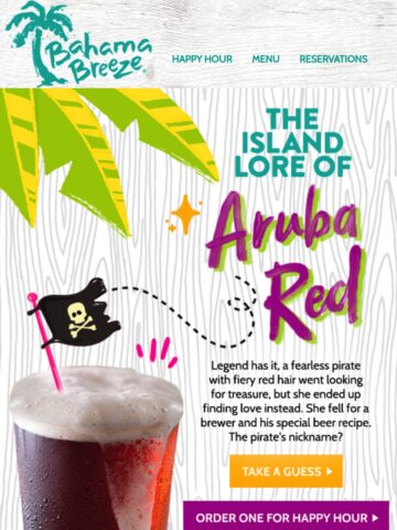 Email Inspiration from Bahama Breeze - Email Love