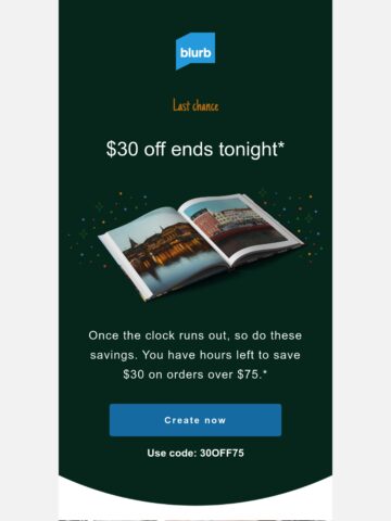 Email Inspiration from Blurb - Email Love