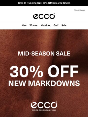 Email Inspiration from ECCO - Email Love