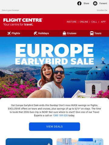 Email Inspiration from Flight Centre - Email Love