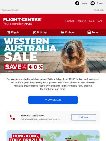 Email Inspiration from Flight Centre - Email Love