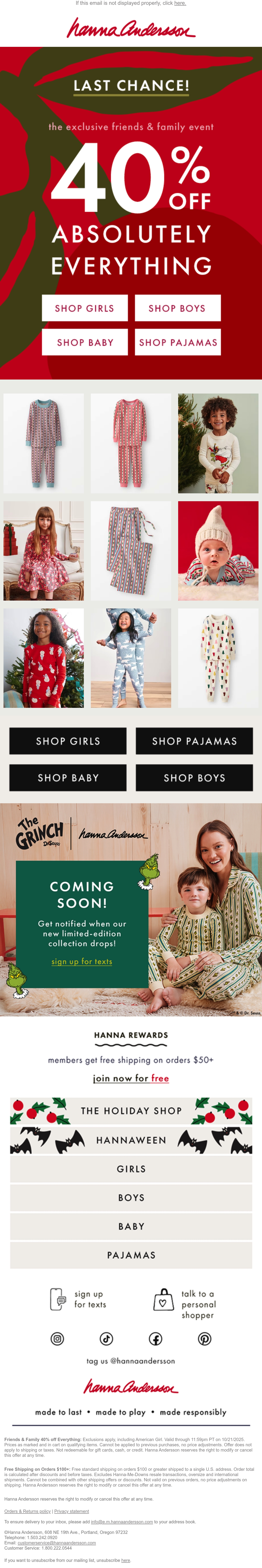Email Inspiration from Hanna Friends & Family Sale - Email Love