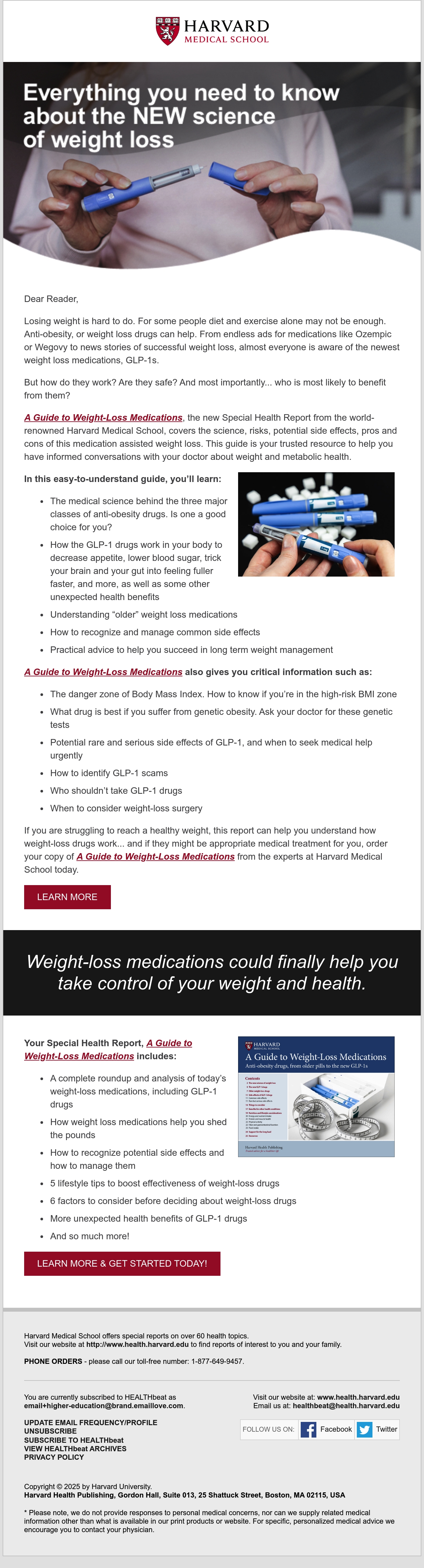 Email Inspiration from Harvard Medical School - Email Love