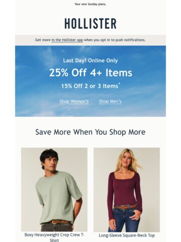 Email Inspiration from Hollister - Email Love