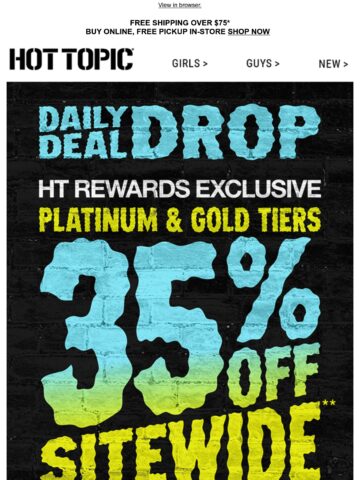 Email Inspiration from Hot Topic - Email Love