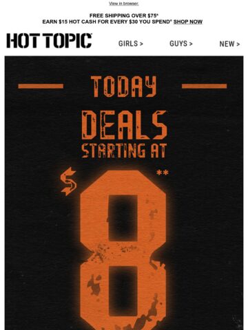 Email Inspiration from Hot Topic - Email Love
