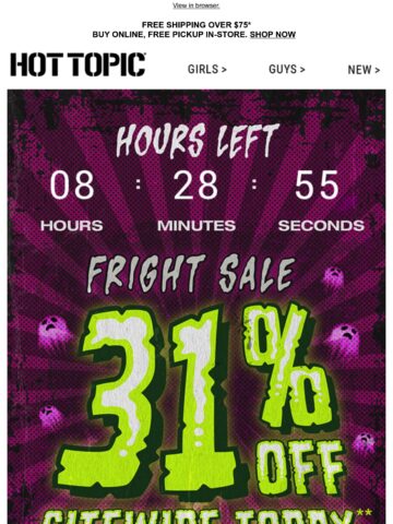 Email Inspiration from Hot Topic - Email Love