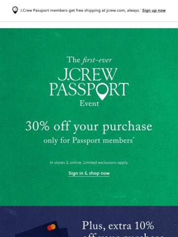 Email Inspiration from J.Crew Passport - Email Love
