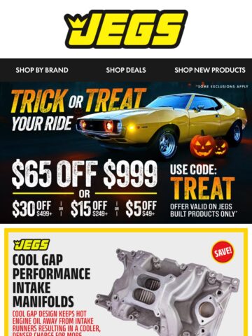 Email Inspiration from JEGS High Performance - Email Love