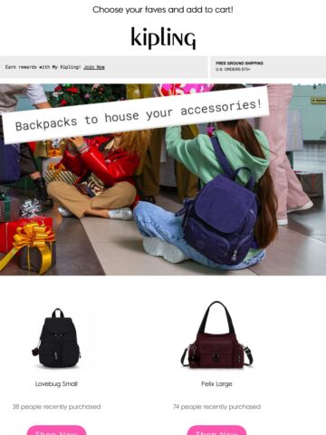 Email Inspiration from Kipling - Email Love