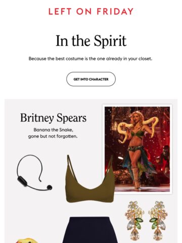 Email Inspiration from Left On Friday - Email Love