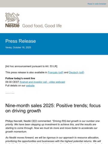 Email Inspiration from Nestlé S.A. - Email Love