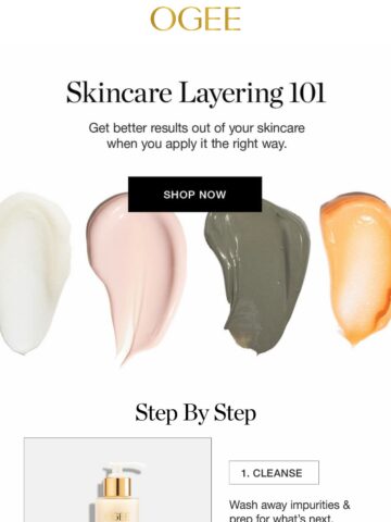 Email Inspiration from Ogee - Email Love