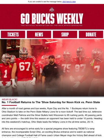 Email Inspiration from Ohio State Athletics - Email Love