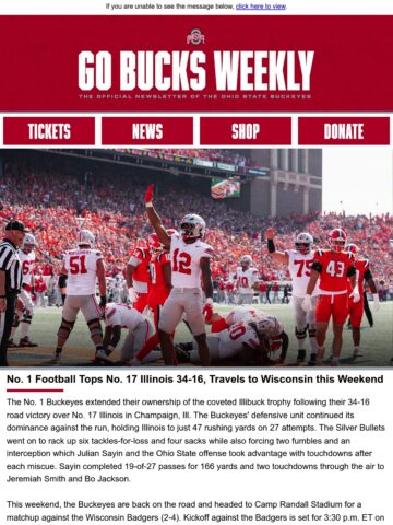 Email Inspiration from Ohio State Athletics - Email Love