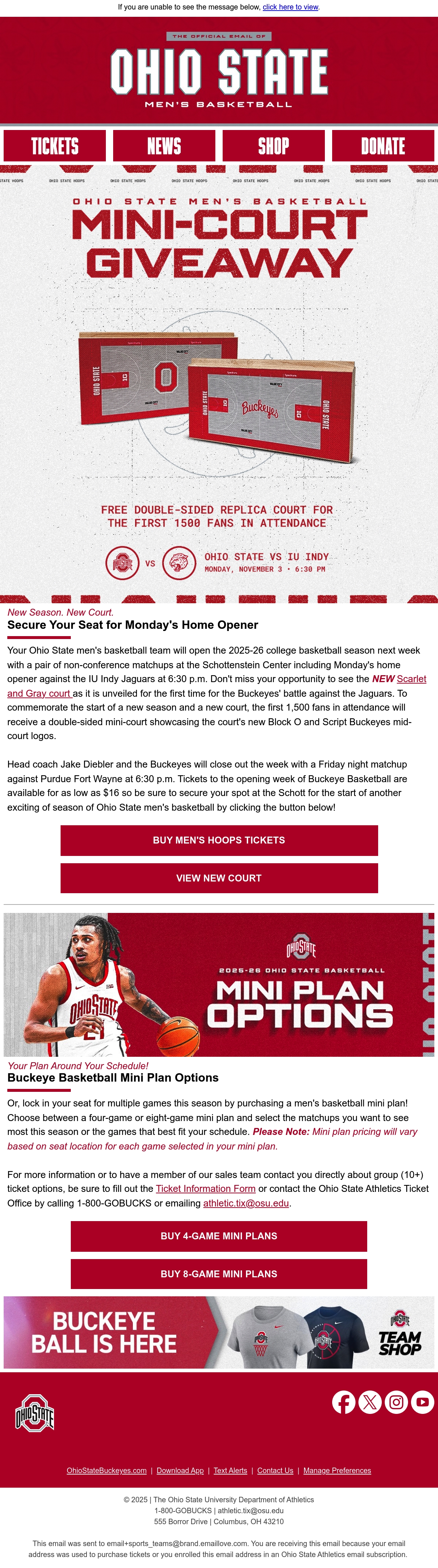 Email Inspiration from Ohio State Men's Basketball - Email Love