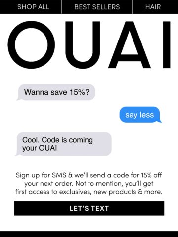 Email Inspiration from OUAI - Email Love