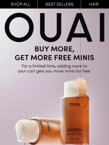 Email Inspiration from OUAI - Email Love