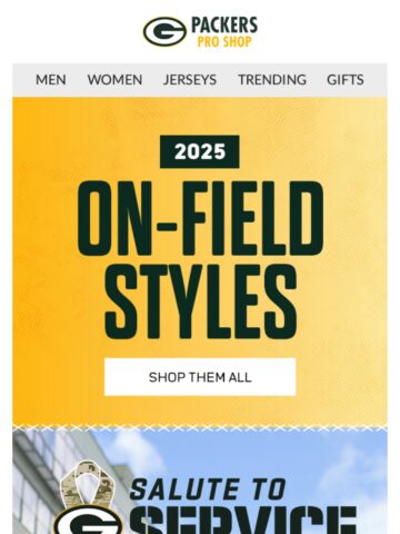 Email Inspiration from Packers Pro Shop - Email Love