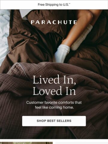 Email Inspiration from Parachute - Email Love