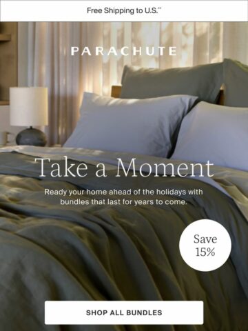 Email Inspiration from Parachute - Email Love