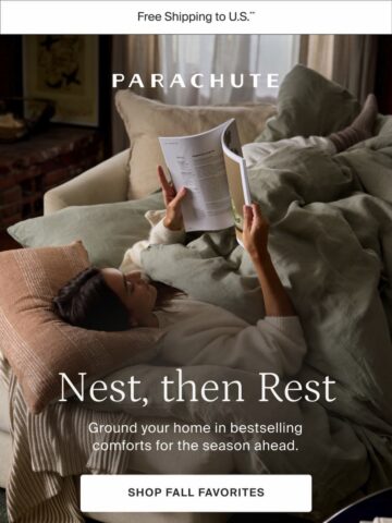 Email Inspiration from Parachute - Email Love