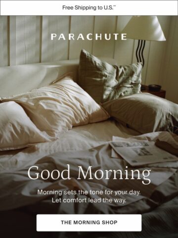 Email Inspiration from Parachute - Email Love