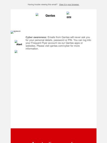 Email Inspiration from Qantas Red Email - Email Love