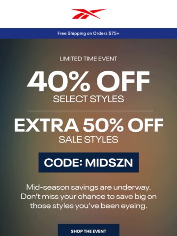 Email Inspiration from Reebok - Email Love