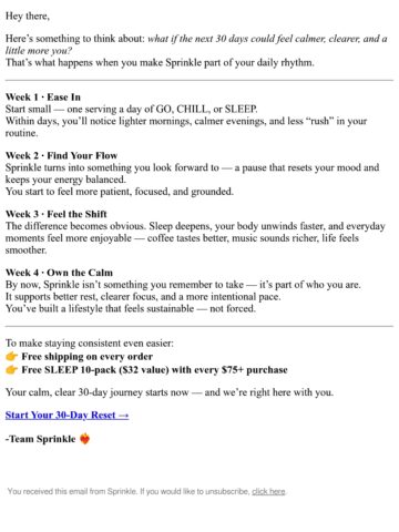 Email Inspiration from Sprinkle - Email Love