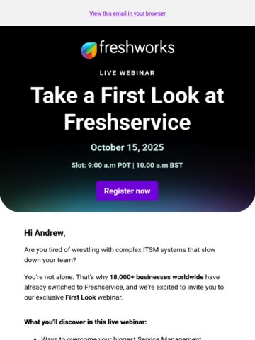 Email Inspiration from Team Freshworks - Email Love