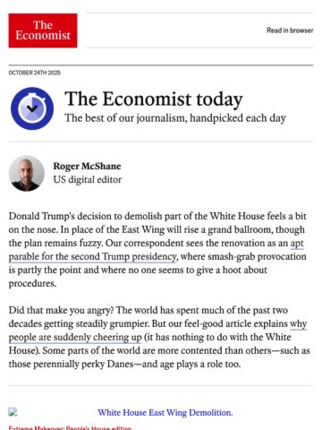 Email Inspiration from The Economist today - Email Love