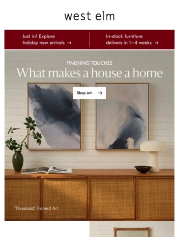 Email Inspiration from West Elm - Email Love