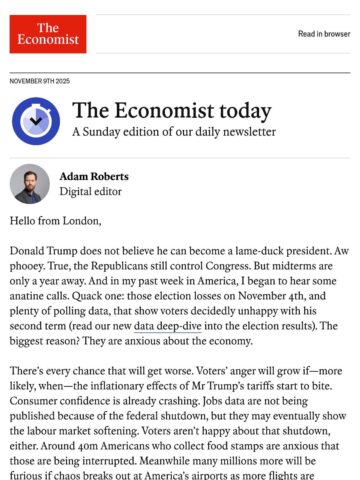 Email Inspiration from Adam Roberts at The Economist - Email Love
