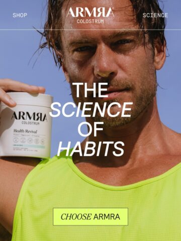 Email Inspiration from ARMRA Colostrum - Email Love