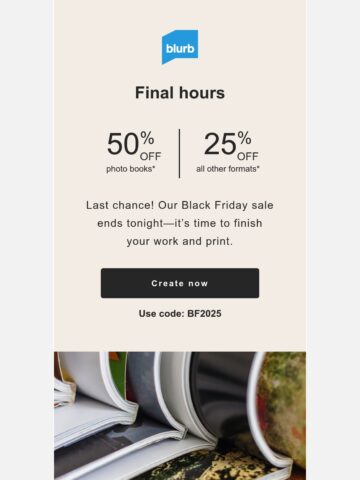 Email Inspiration from Blurb - Email Love